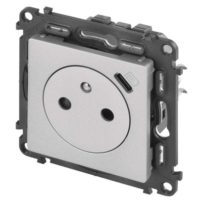 Legrand Valena Life zásuvka jednonásobná, USB-C, hliníková | EMOS